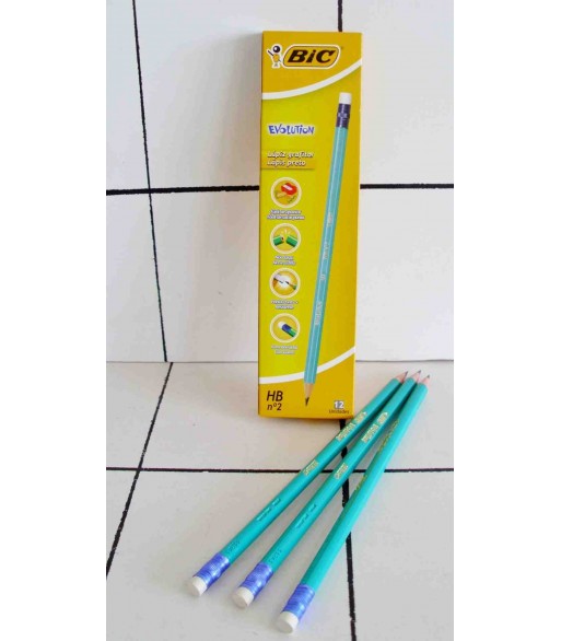 LAPIZ NEGRO BIC EVOLUTION C GOMA HB x12