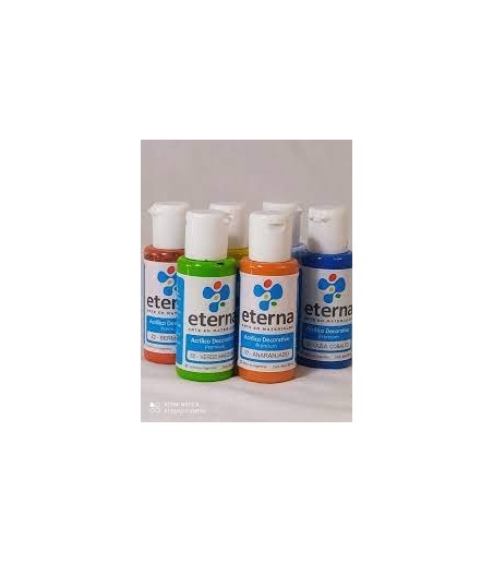ACRILICO ETERNA DEC. COLOR 250ml X6 TODOS LOS COLORES