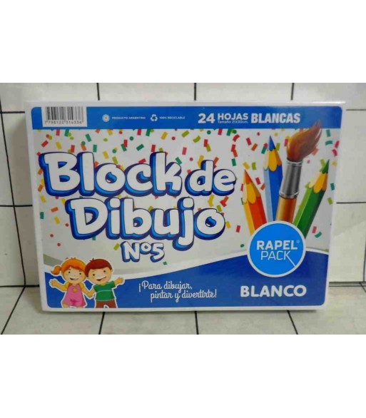 BLOCK DIB RAPEL PACK BLANCO N°5 X 24hjs 7100
