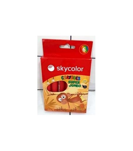 CRAYONES DE CERA SUPER JUMBO x6 SKYCOLOR