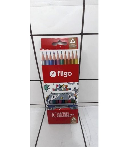 LAPIZ COL FILGO METALIZADOS LARGOS X10uni