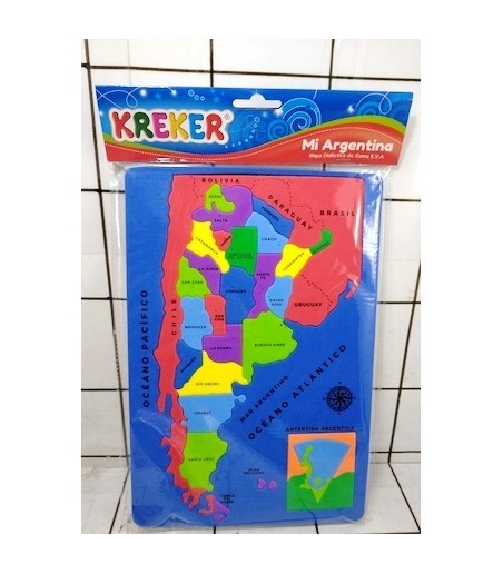 MAPA DIDACTICO ARGENTINA GOMA EVA KREKER